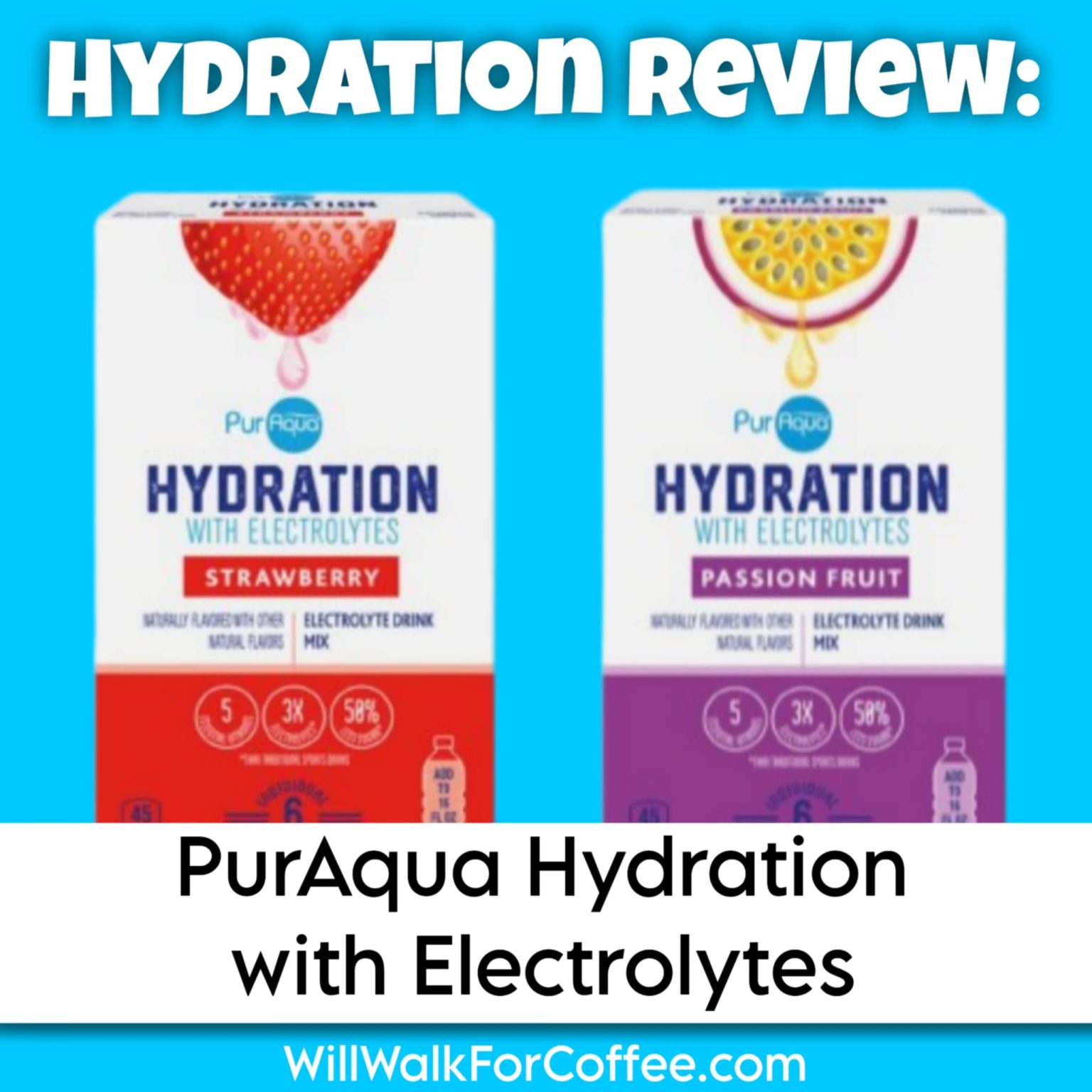 Hydration Review: PurAqua Hydration with Electrolytes – Will Walk for ...